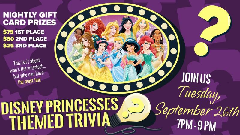 Disney Princesses Themed Trivia | Loves Park, IL | Rockford Buzz